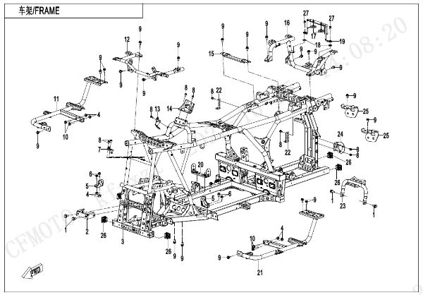 CFMOTO. F03-V1 - Frame - , Sherco