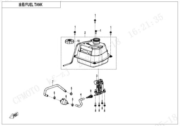 CFMOTO. F12-V2 - Fuel Tank - , Sherco