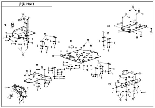 CFMOTO. F80-4-V3 - Panel(Overland) - , Sherco
