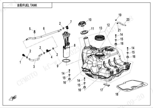 CFMOTO. F12 - Fuel Tank - , Sherco