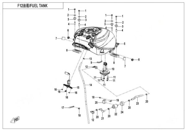 CFMOTO. F12 - Fuel Tank - , Sherco
