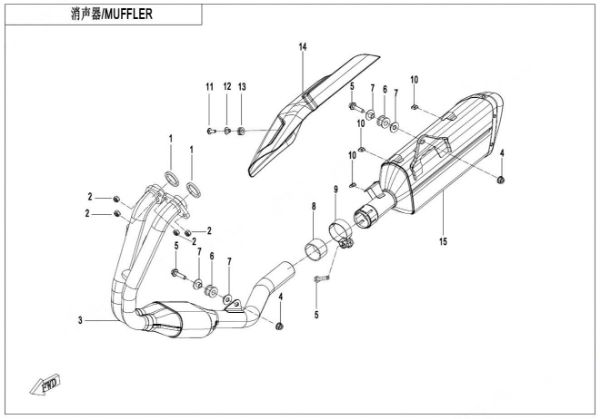 CFMOTO. F02 - Muffler - , Sherco